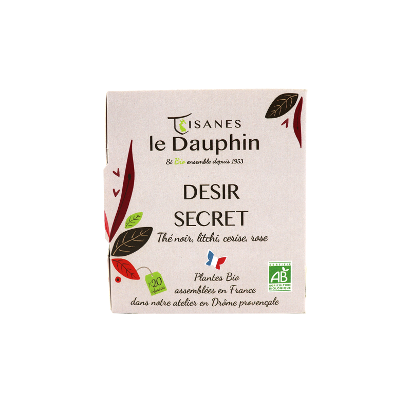 Thé noir bio fruits rouges et rose - secret des amoureux